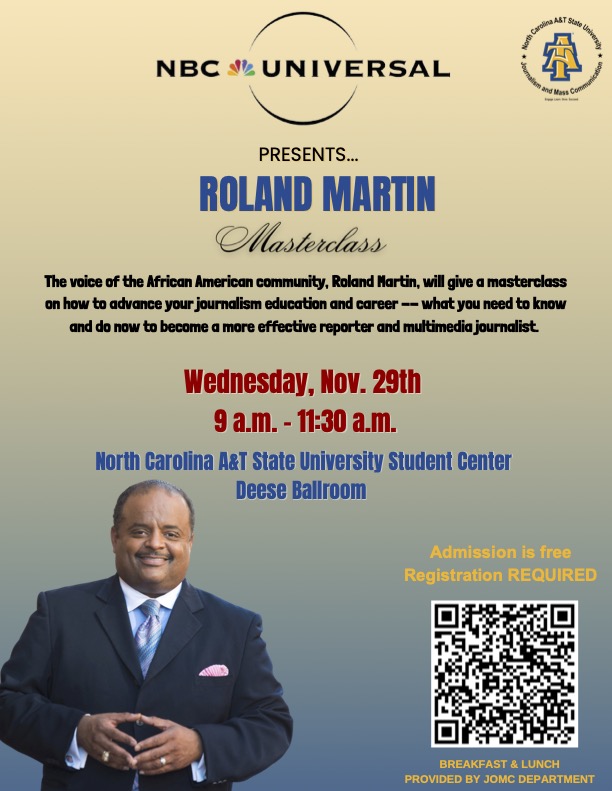 Roland Martin to Host NBCU Masterclass at N.C. A&T – Stories We Tell